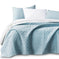 Stone-Washed Ultra Soft 3-pc Bedding Set with Contemporary 2-Tone ...